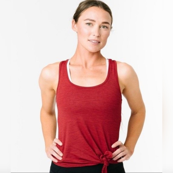 ZYIA | Tops | Zyia Active Red Knot Just A Cute Workout Tank | Poshmark